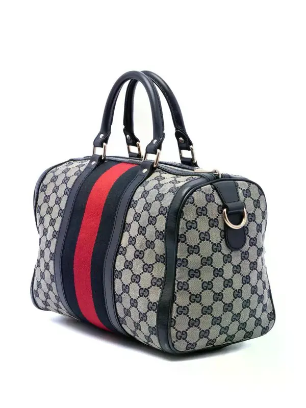 Gucci Gg Canvas Web Joy Boston Bag Satchel - Neutrals