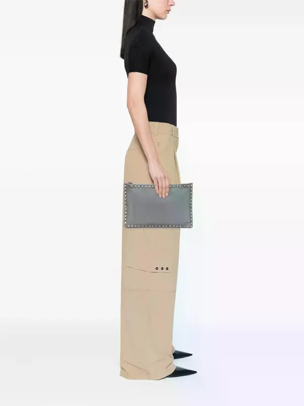 Valentino Garavani Rockstud Zip Clutch Bag