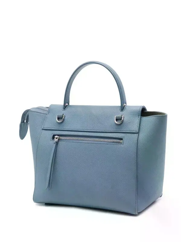 Celine Micro Grained Calfskin Belt Bag Satchel - Blue
