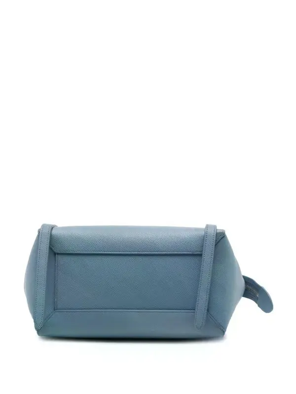 Celine Micro Grained Calfskin Belt Bag Satchel - Blue