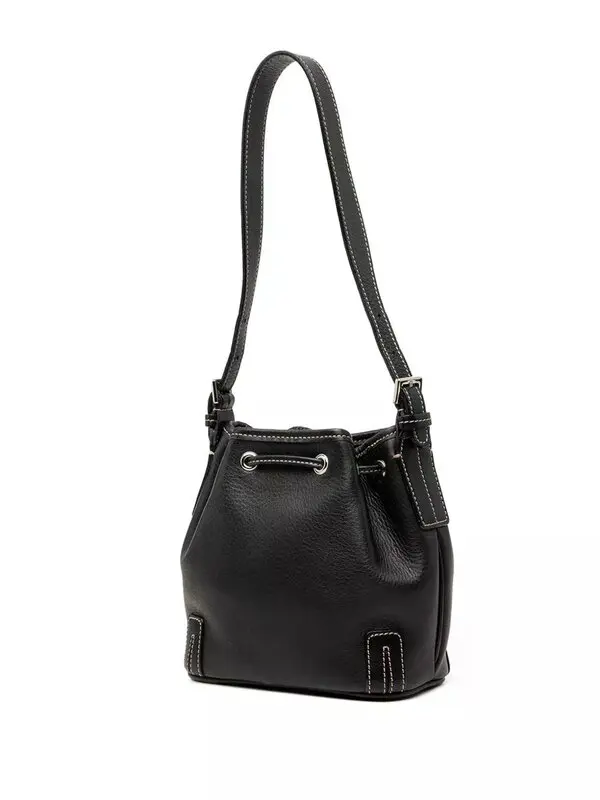 Burberry 2000-2010 Leather Drawstring Bucket Bag