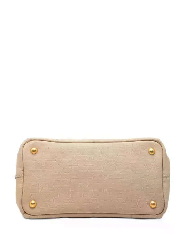 Prada 2013-2026 Small Canvas Canapa Logo Tote Satchel - Neutrals