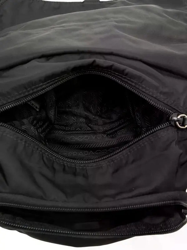 Prada Tessuto Zip Buckle Messenger Bag