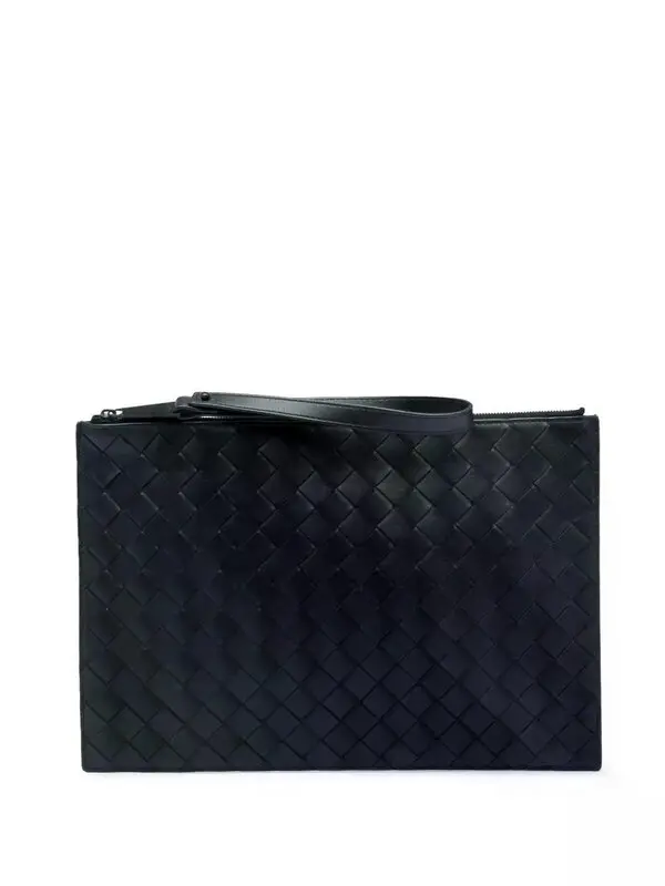 Bottega Veneta 2012-2026 Nappa Intrecciato Clutch Bag - Black