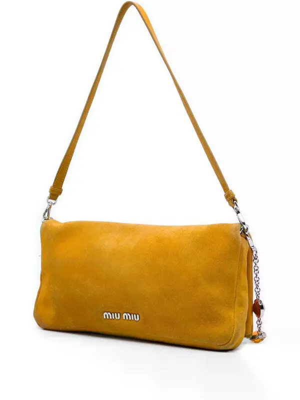 Miu Miu 2010-2026 Suede Crystal Chain Satchel