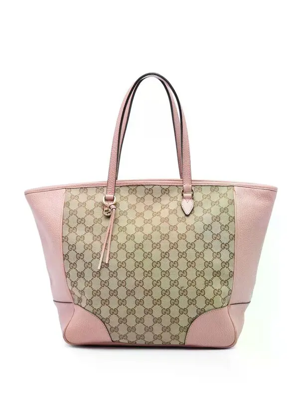 Gucci Gg Canvas Bree Zippered Tote Bag - Pink