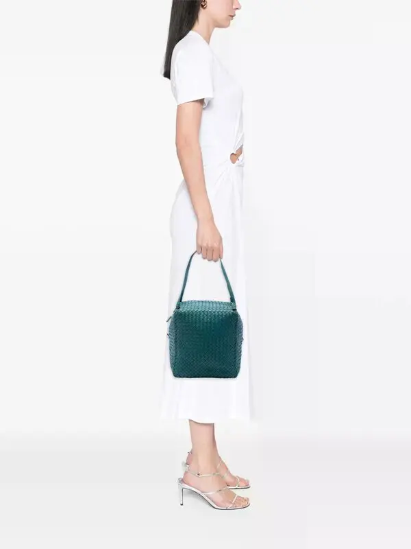 Bottega Veneta Intrecciato Nappa Cube Shoulder Bag - Blue
