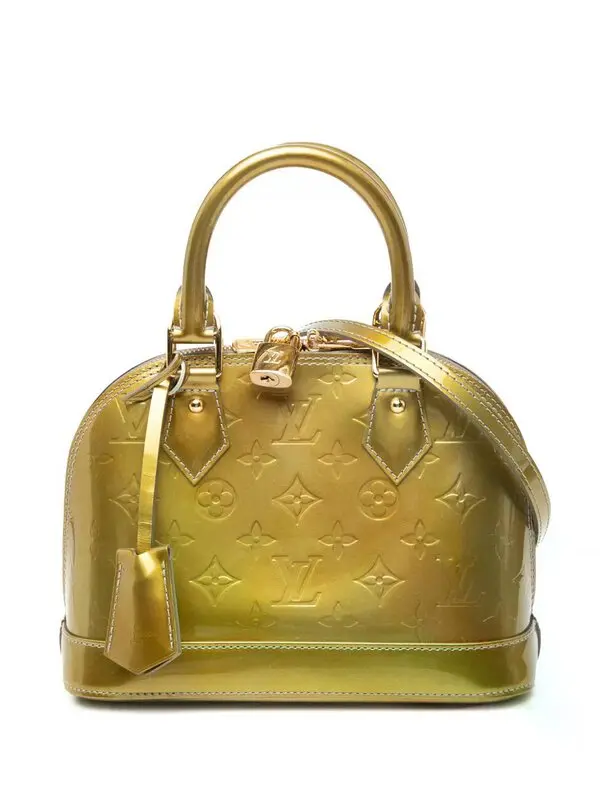 LOUIS VUITTON 2010 Monogram Vernis Alma Bb Satchel - Green