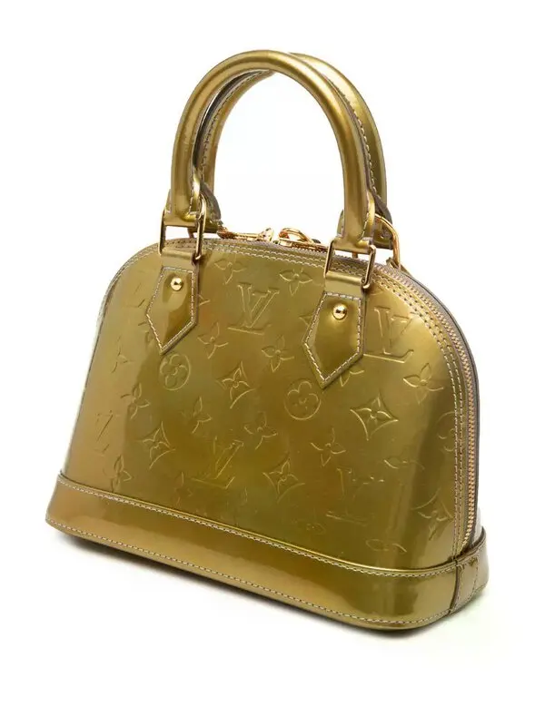 LOUIS VUITTON 2010 Monogram Vernis Alma Bb Satchel - Green