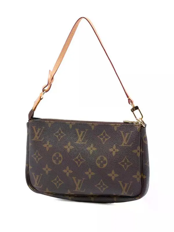 LOUIS VUITTON 1997 Monogram Pochette Accessoires Shoulder Bag - Brown