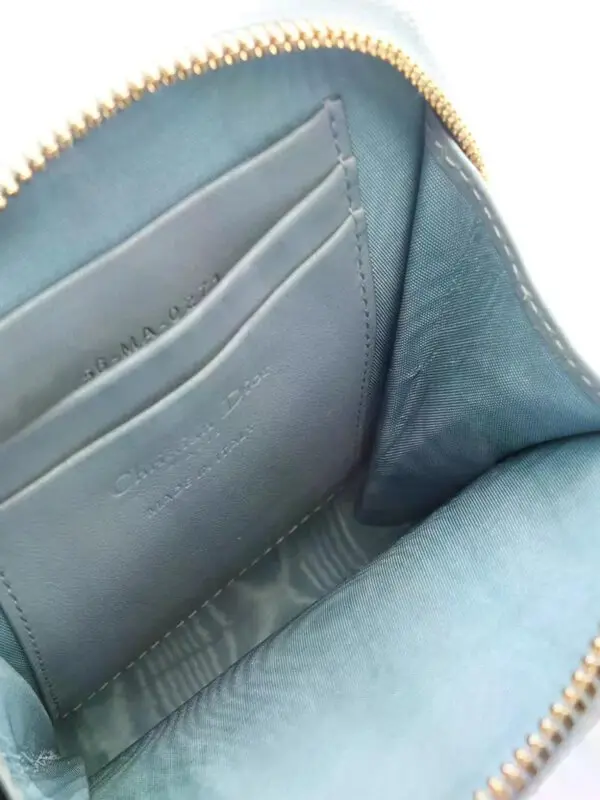 Dior 2021 Lambskin Cannage Lady Call In Phone Holder Satchel - Blue