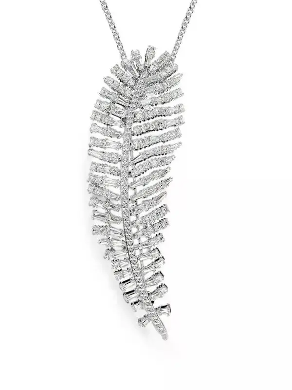 SWAROVSKI Crystal-embellished Feather Motif Necklace