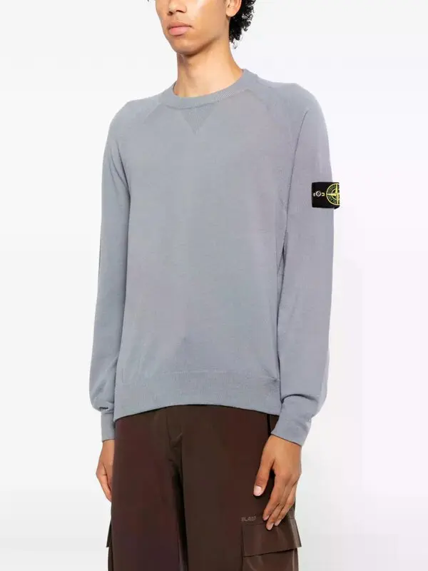 Stone Island Logo-patch Raglan-sleeve Sweater