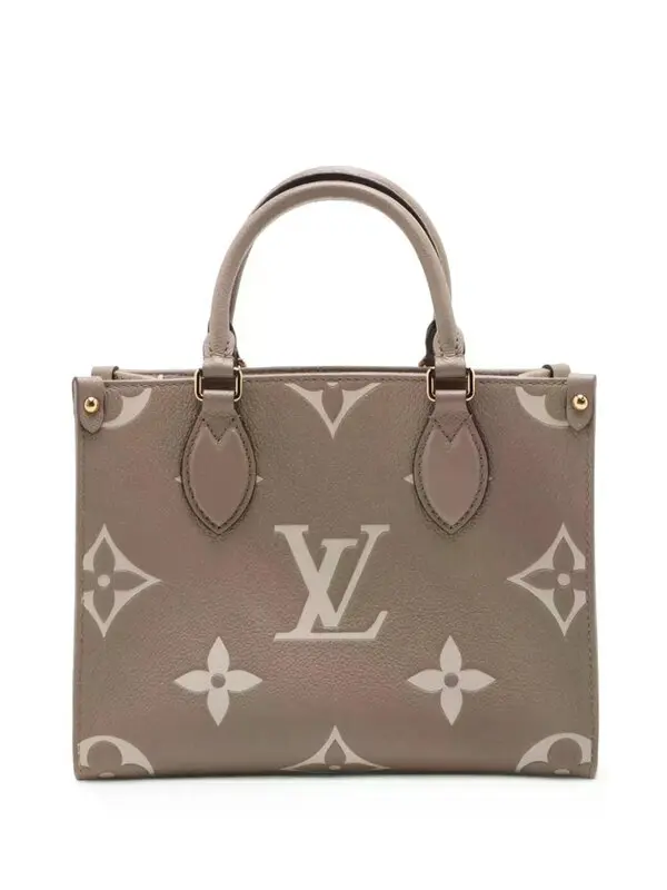 LOUIS VUITTON 2020-2026 Bicolor Monogram Empreinte Giant Onthego Pm Satchel