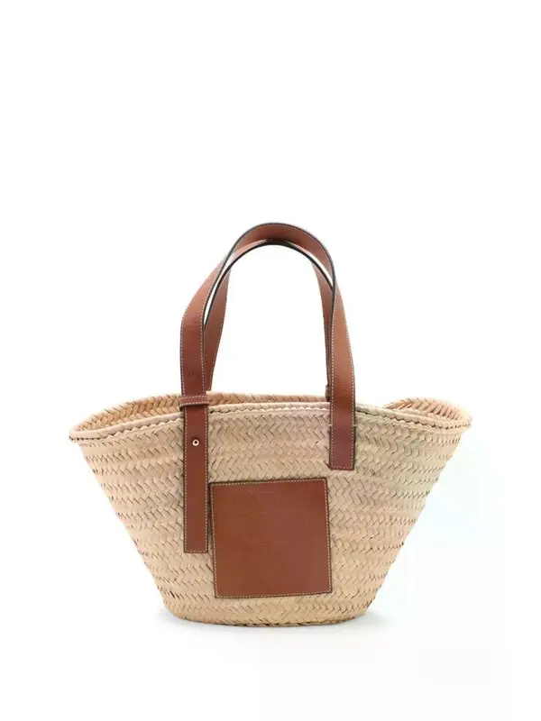 Loewe 2010-2026 Medium Raffia Basket Tote Bag - Neutrals
