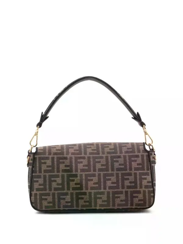 Fendi 2000-2010 Medium Zucca Canvas Baguette Satchel - Brown