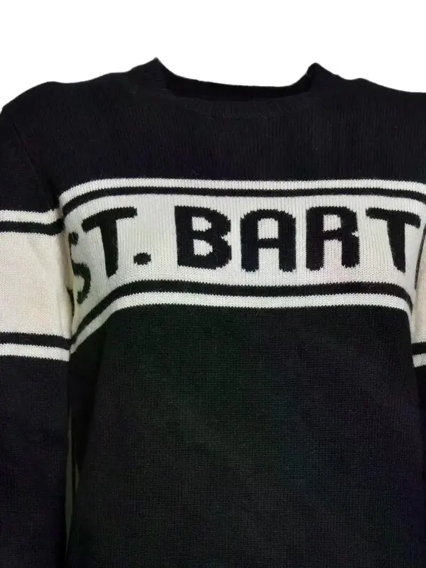 MC2 SAINT BARTH Logo-intarsia Heart-motif Sweater