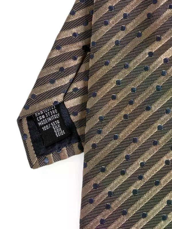 Giorgio Armani Polka-dot Striped Tie