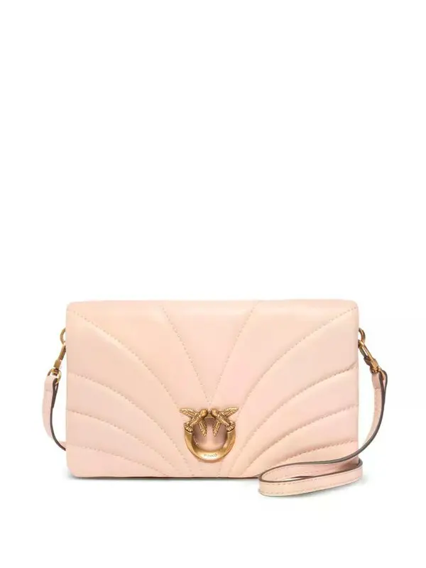 Pinko Love Birds Quilted Shoulder Bag - Pink