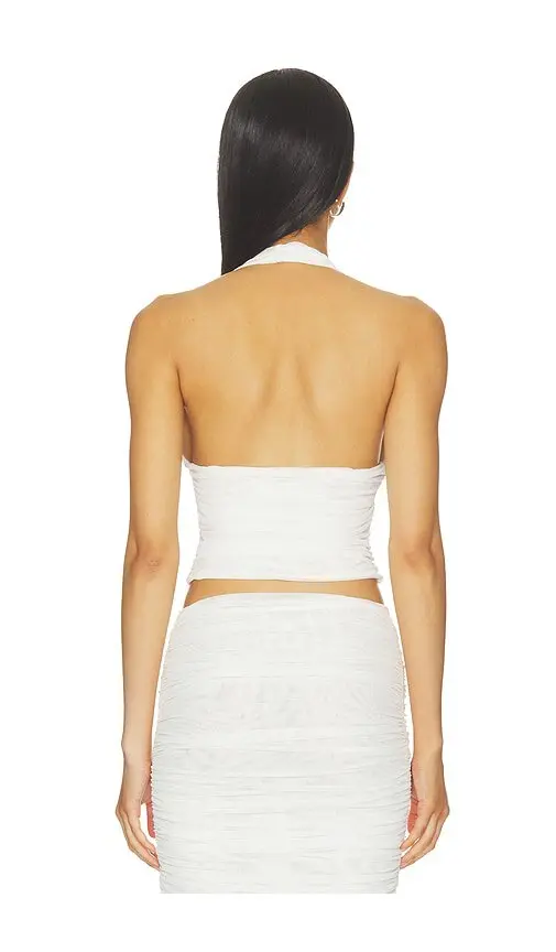 SEROYA Bimini Mesh Halter Top In . Also - Ivory