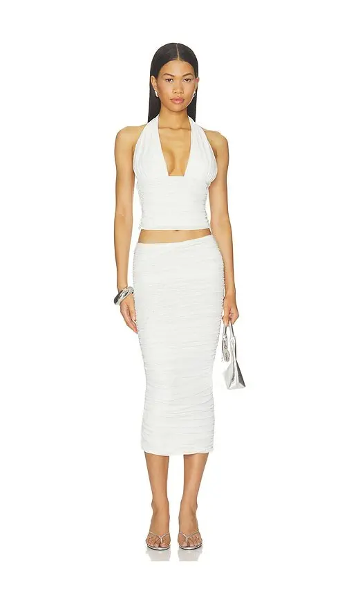 SEROYA Bimini Mesh Halter Top In . Also - Ivory