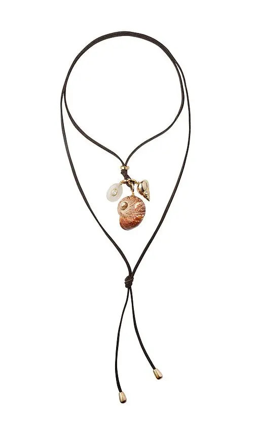 Éliou Area Charm Wrap Necklace - Brown