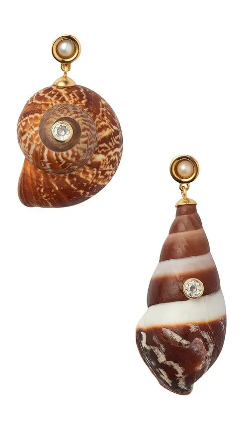 Éliou Caracol Earrings - Brown