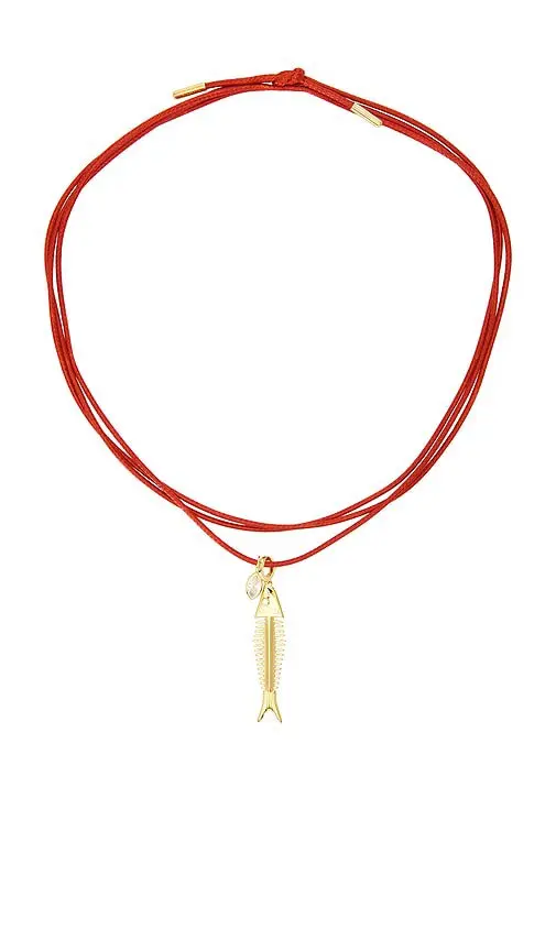 Éliou Spina Wrap Necklace - Red