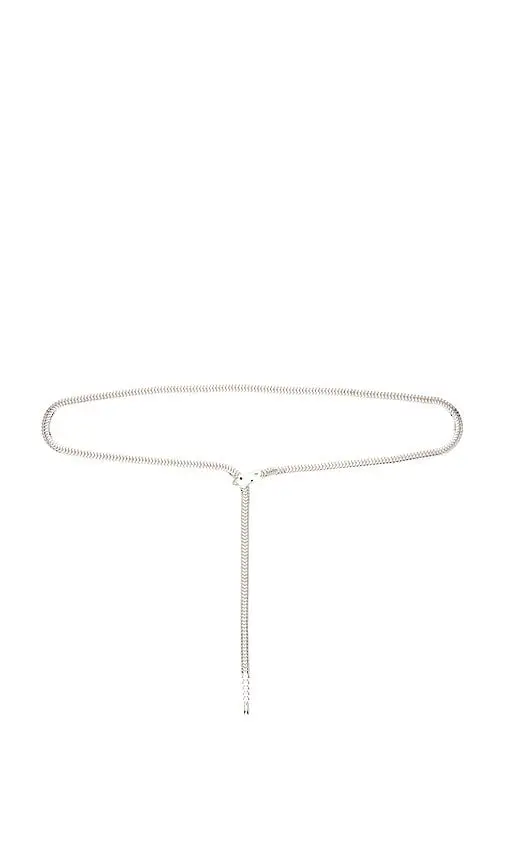 Ettika Wrap & Clip Dual-wear Waist And Necklace Chain - Metallic Silver