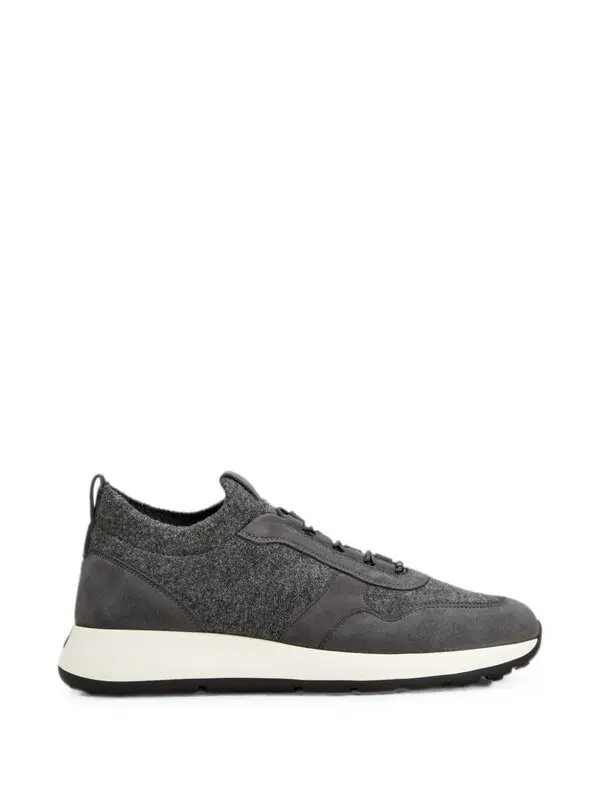 TOD'S Leather And Knit Sneakers