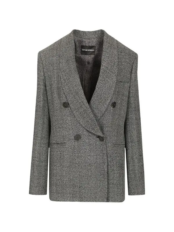 Emporio Armani Double-breasted Jacket - Black