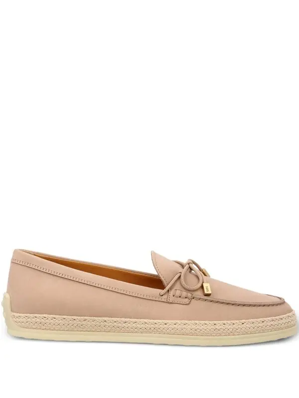 TOD'S Suede Leather Loafers - Pink