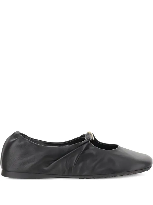 Loewe Pebble Leather Ballets - Black