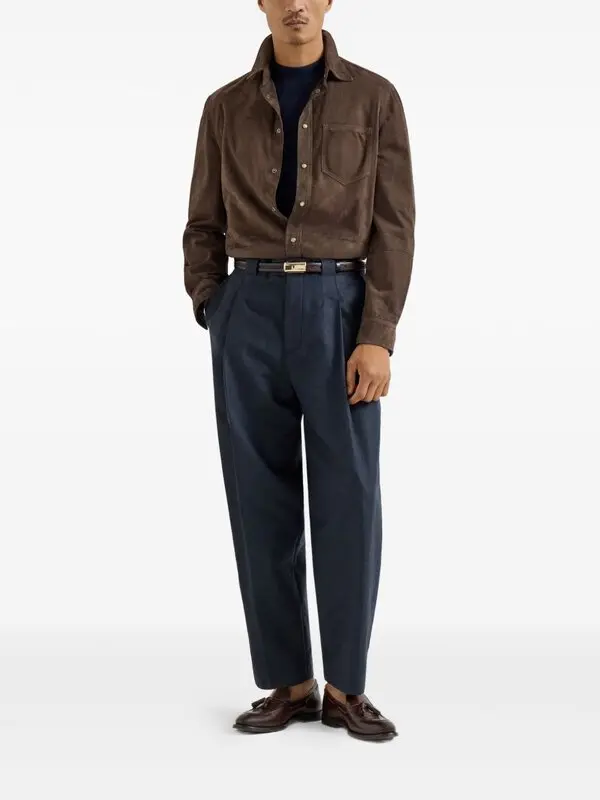 Brunello Cucinelli Leather Shirt