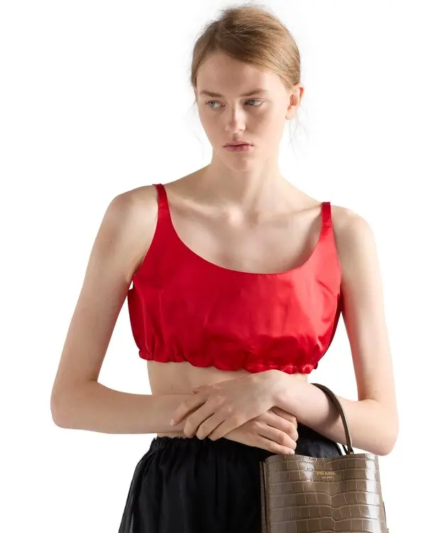 Prada Duchesse Crop Top