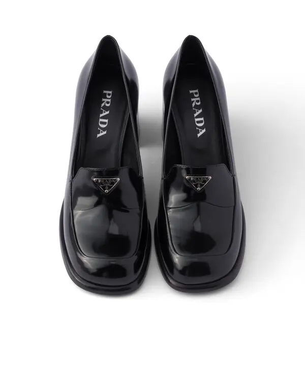 Prada Brushed Leather Loafers