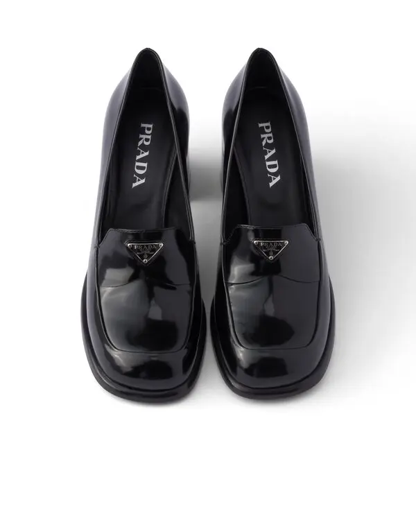 Prada Brushed Leather Loafers