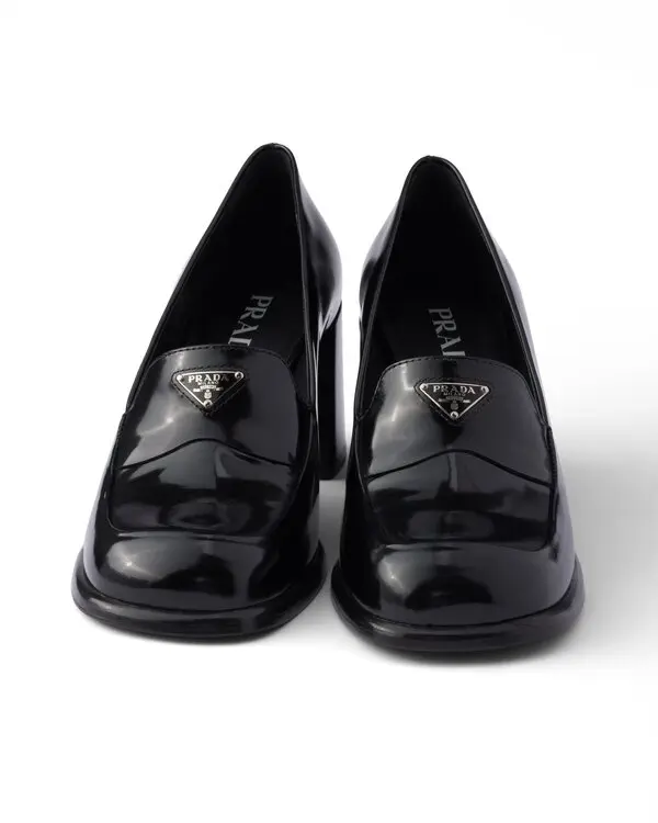 Prada Brushed Leather Loafers