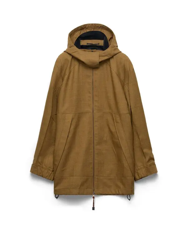 Prada Mélange Hopsack Wool Jacket - Cinnamon
