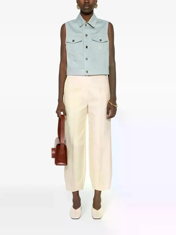 Fendi Ff-motif Denim Gilet