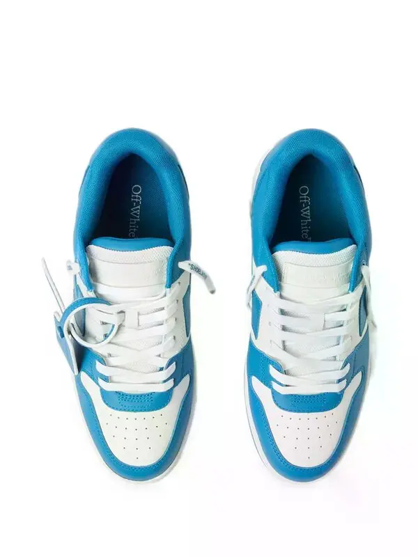 Off-White Out Of Office" Panelled Leather Sneakers - Blue