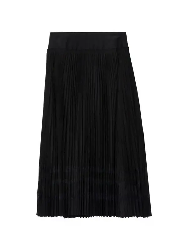 3.1 Phillip Lim Lace-trim Pleated Skirt - Black