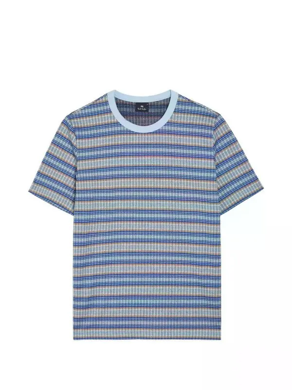 Paul Smith Striped Textured T-shirt - Blue