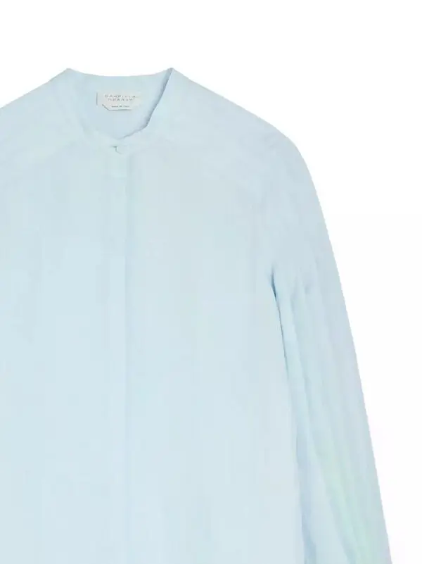 Gabriela Hearst Laetitia Pleated Long-sleeve Shirt