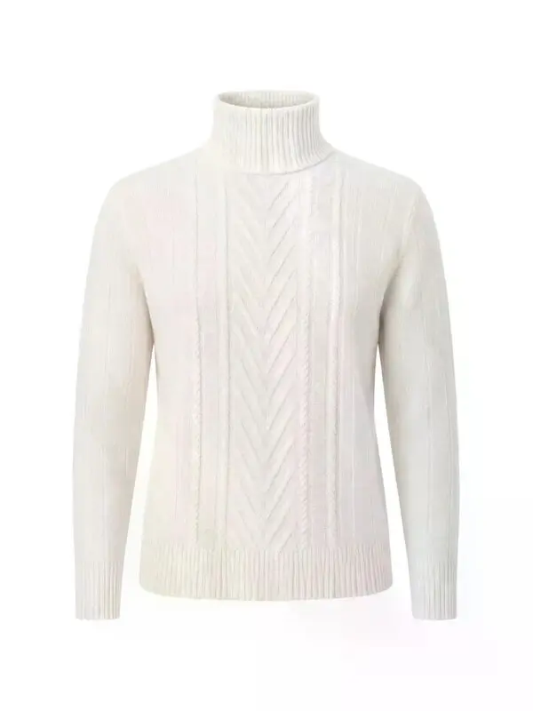 PAOLO PECORA Cable-knit Roll-neck Sweater