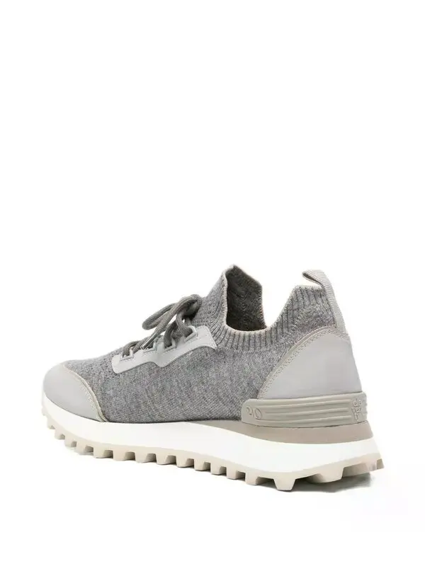 Eleventy Panelled Lace-up Sneakers
