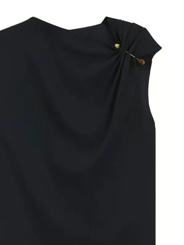 BOSS Sleeveless Blouse With Draped Detail