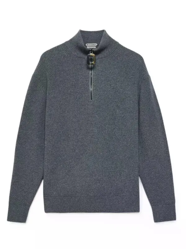 JW Anderson Ribbed Half-zip Sweater