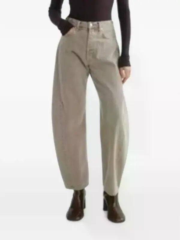AGOLDE Luna Curved-leg Tapered Jeans - Neutrals