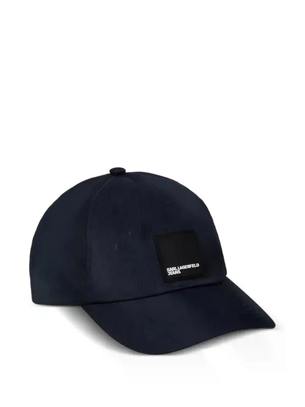 Karl Lagerfeld Panelled Logo Cap - Blue